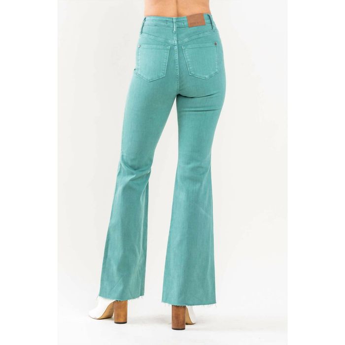 Designer Judy Blue Raw Edge Flare High Rise Tummy Control Garment Grailed