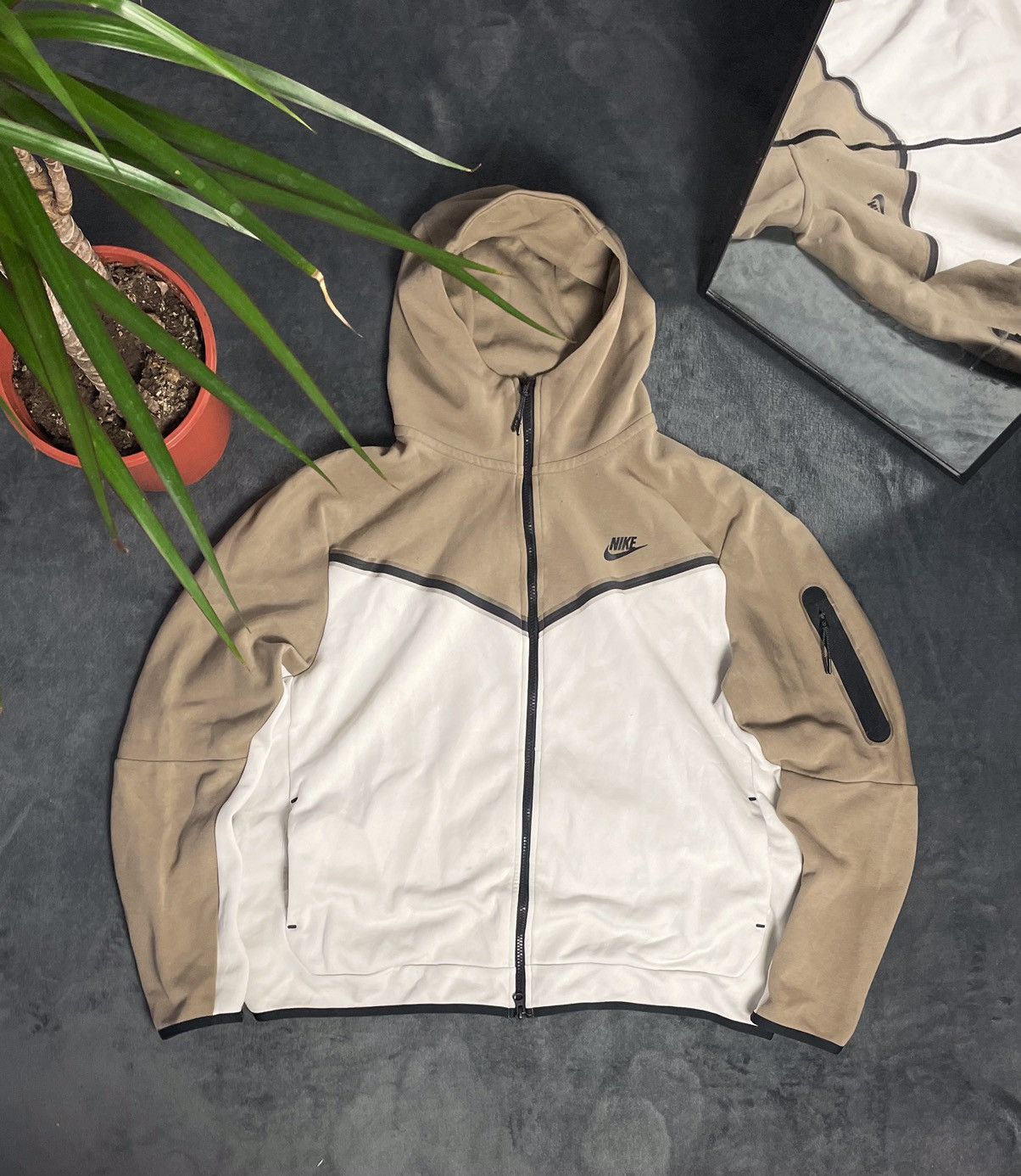 Nike Nike Tech Fleece Brown Zip Hoodie Ninja Neck Drill | Grailed