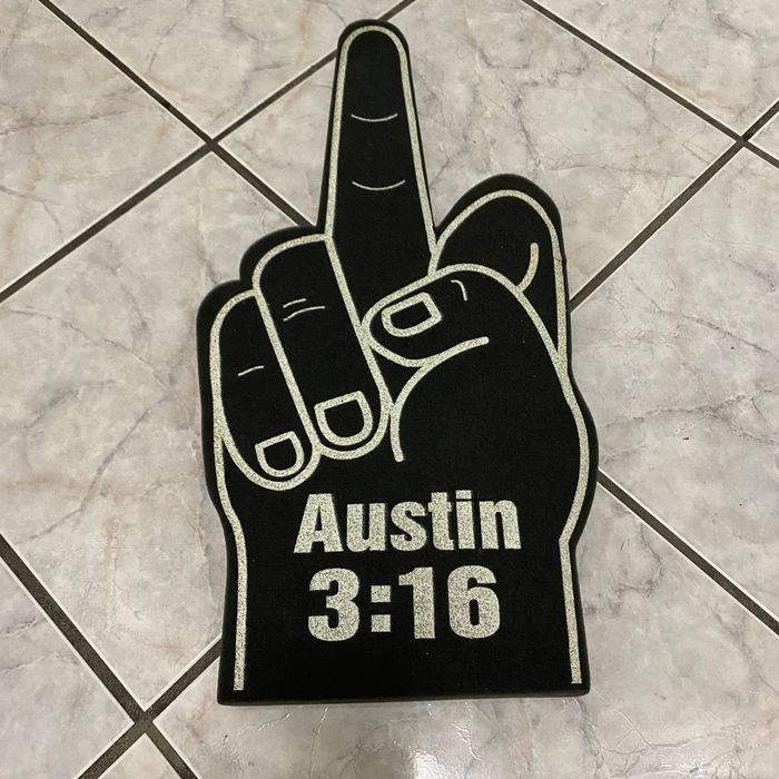 Vintage 1997 Stone Cold Steve Austin Says So Foam Middle Finger | Grailed