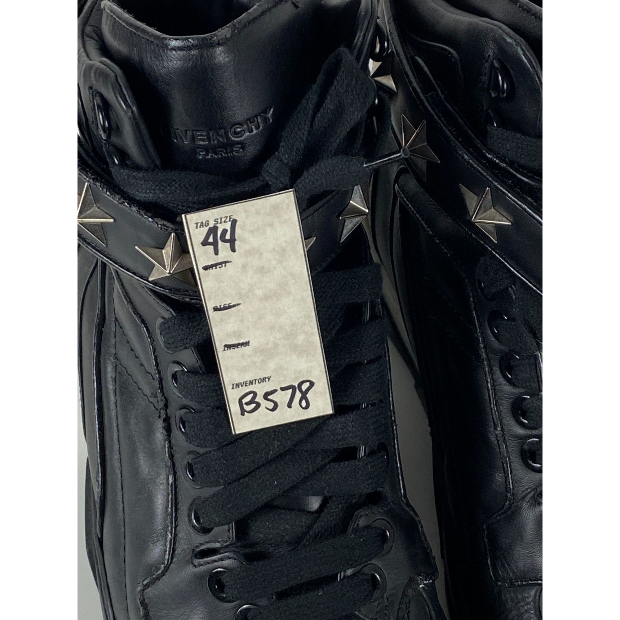Givenchy Givenchy Paris 'Tyson' Leather High-Top Sneakers Black 44 Ma | Grailed