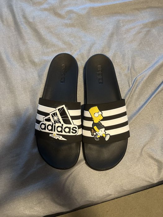 Adidas Rare Adidas Bart Simpson Slide | Grailed