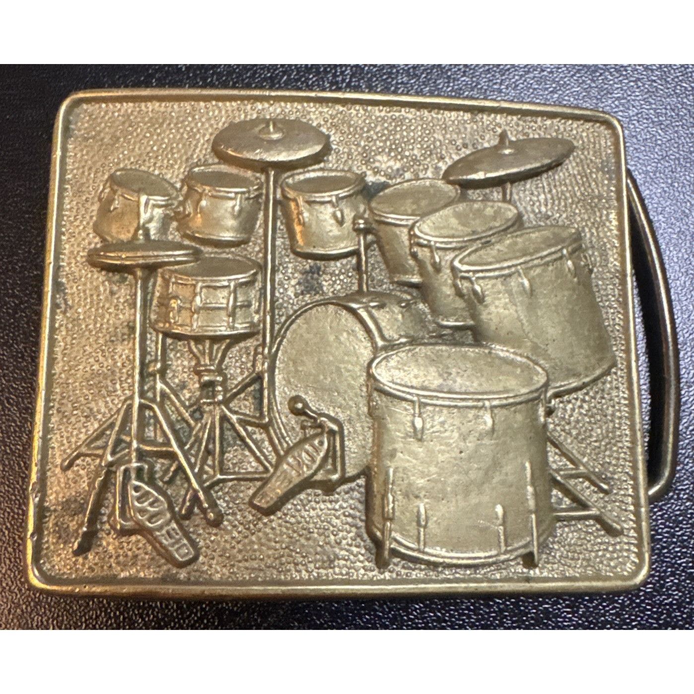 Other Vintage 1980 DRUM SET Solid Brass Belt Buckle Baron Buckles | Grailed