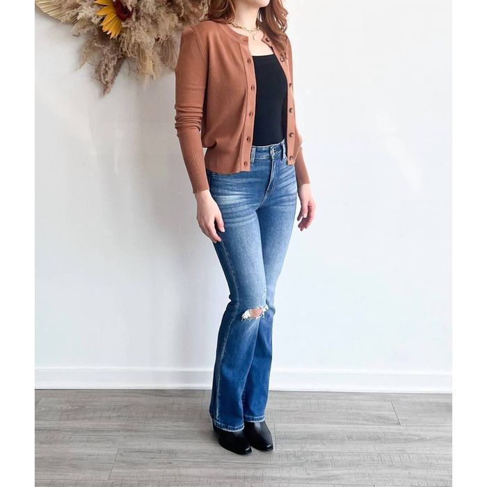 Designer SOPHIE RUE Lenny Cardigan In Brown | Grailed