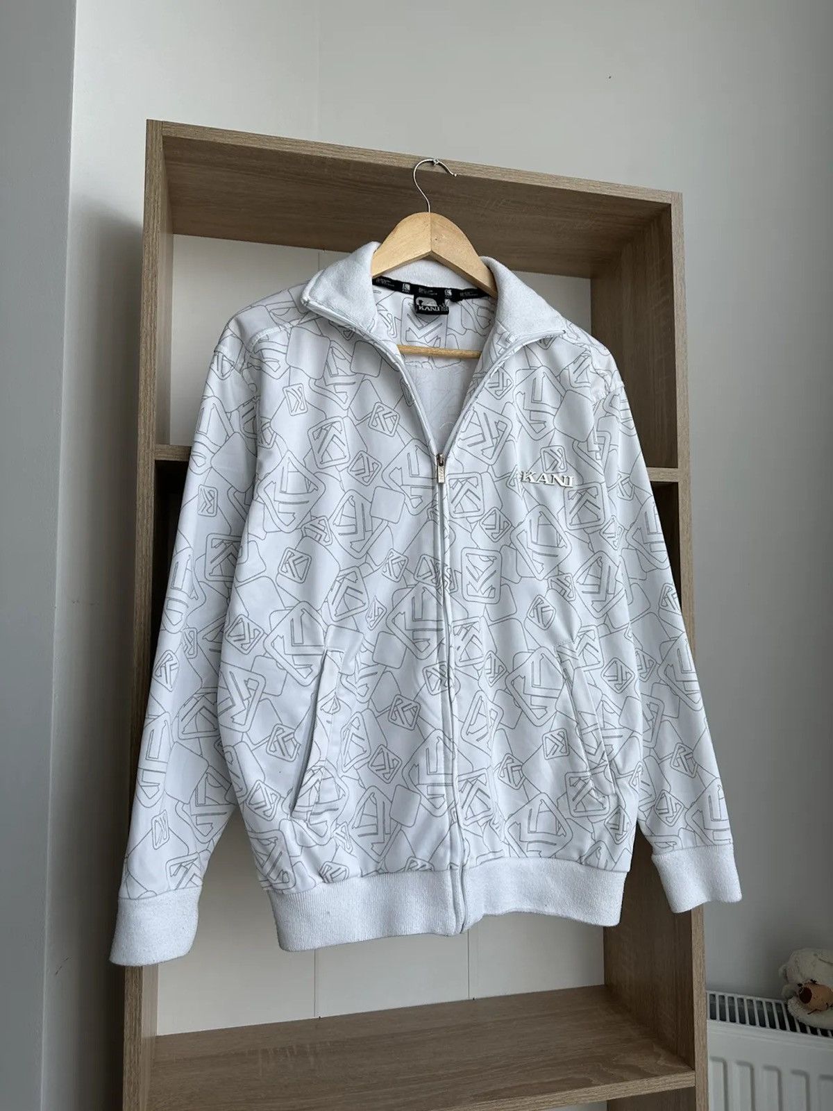 Vintage Vintage Karl Kani White Zip Hoodie Monogram | Grailed