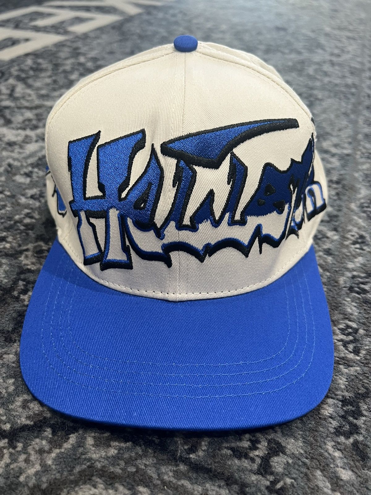 HELLSTAR HELLSTAR “RECORDS” SNAPBACK - (BLUE/WHITE) | Grailed