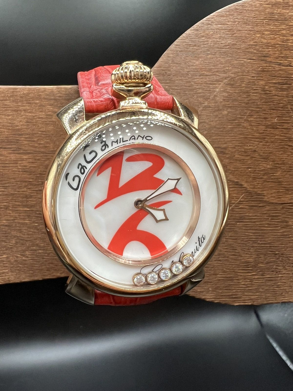 Vintage GAGA MILANO MANUALE 40 WATCH WITH FLOATING DIAMONDS | Grailed