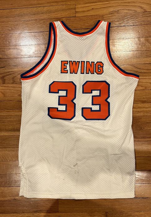 Vintage 80s Patrick Ewing Knicks Sand-Knit Jersey | Grailed