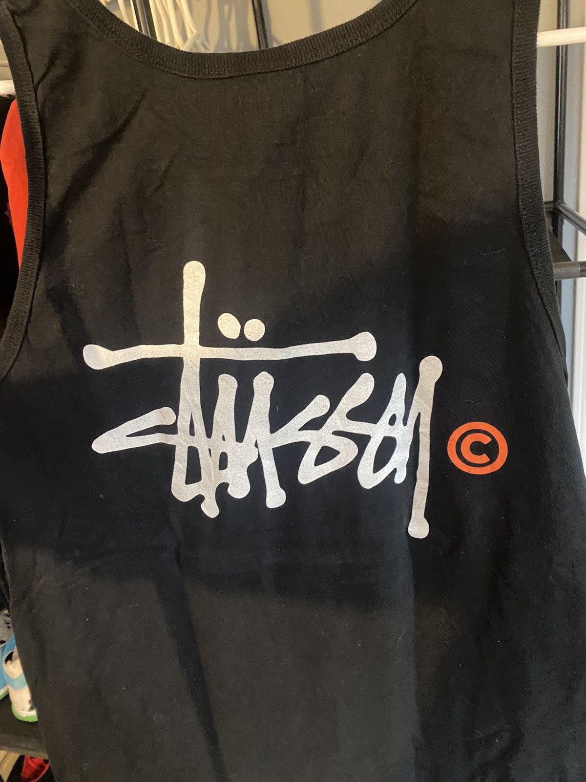 Stussy × Vintage Stussy C Sleeveless Shirt | Black | Grailed