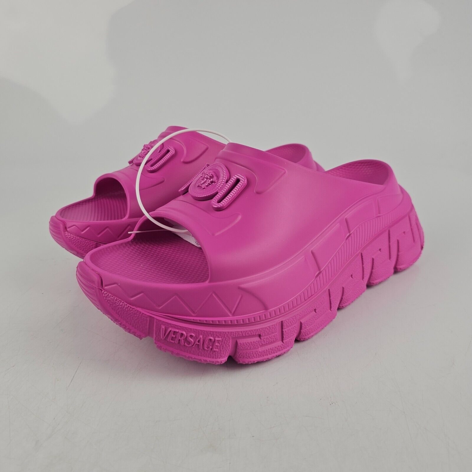 Versace Versace Greca Medusa Pink Rubber Slides New | Grailed