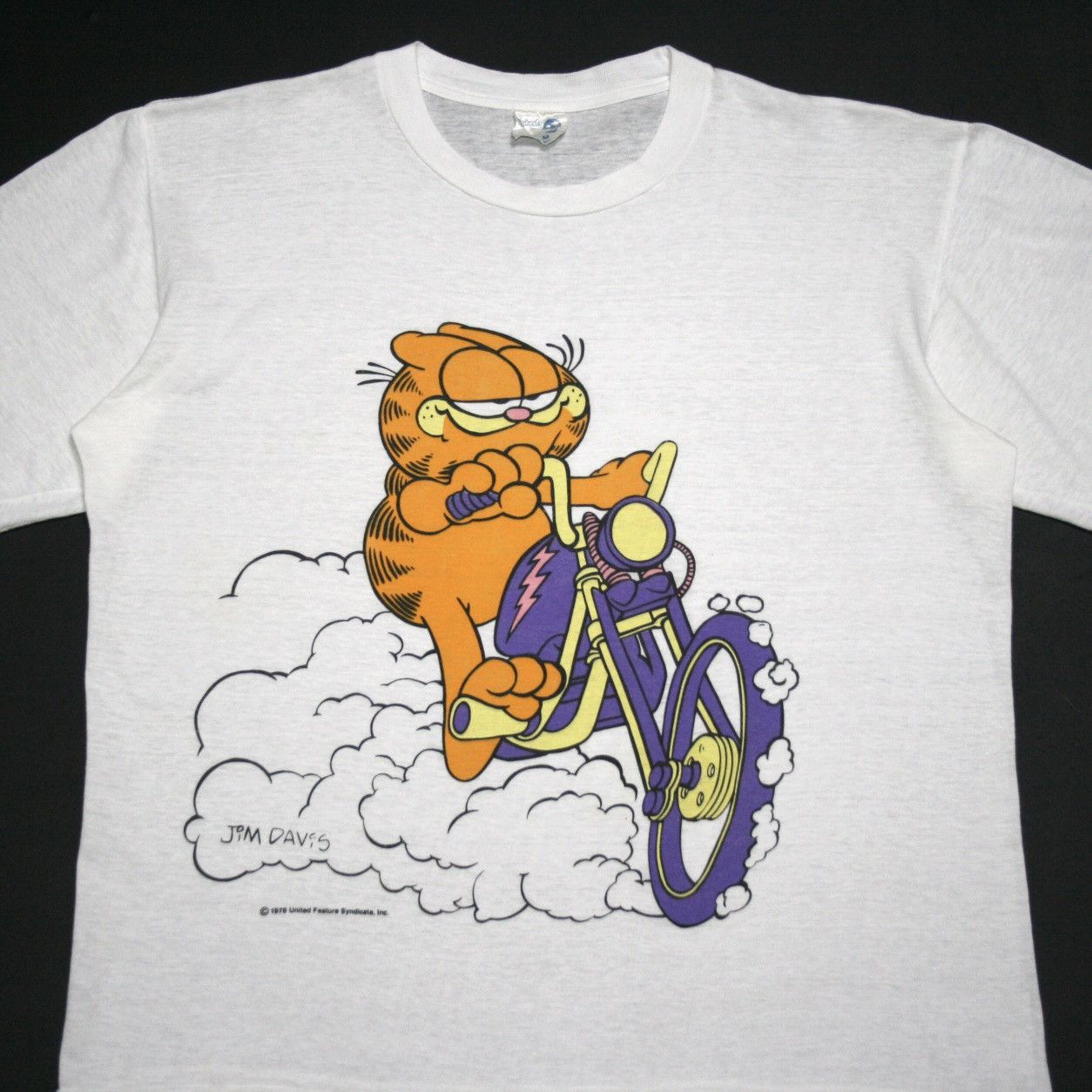 Vintage RARE Vintage 1978 Garfield Jim Davis Biker Motorcycle Tee | Grailed