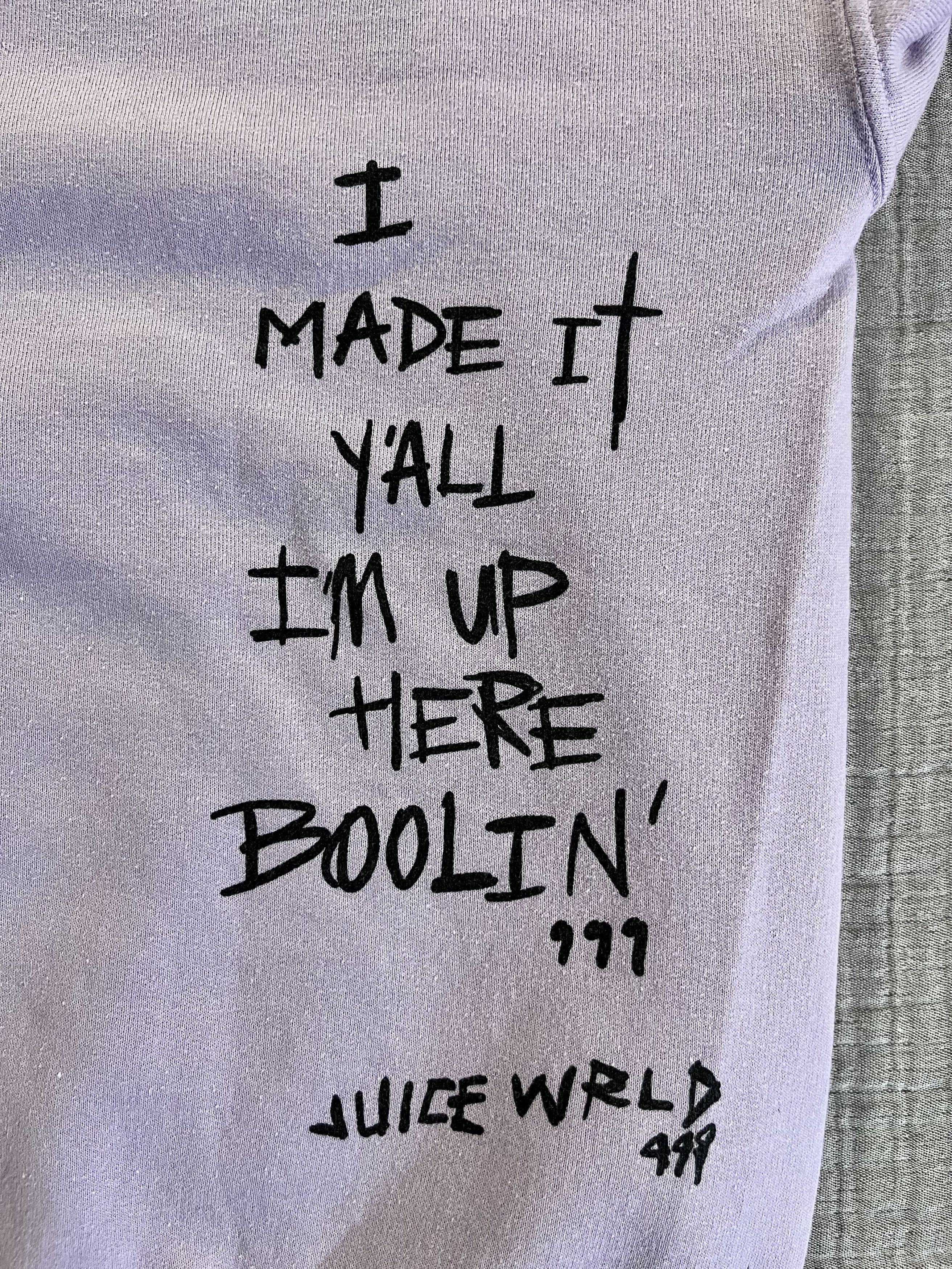 999 Club Juice Wrld Legends Never Die Light Purple Hoodie | Grailed
