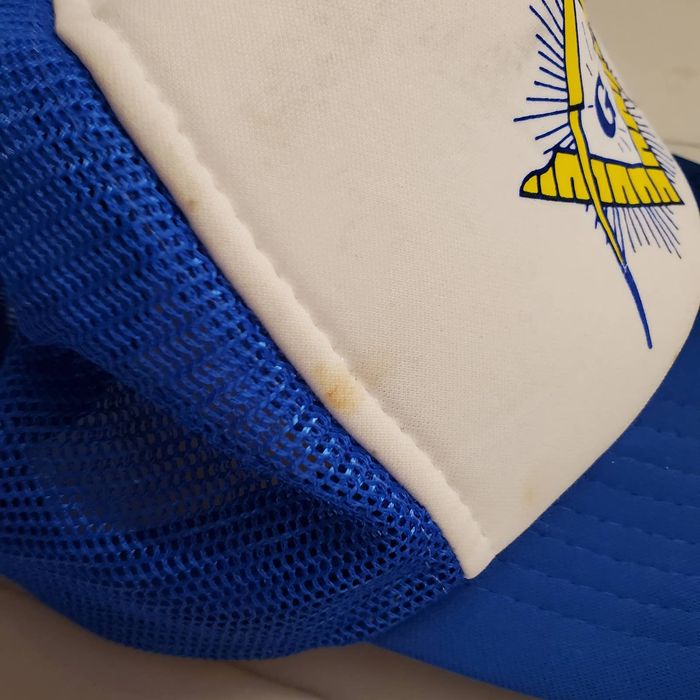 Vintage Freemason Masonic Snapback Trucker Hat Cap Blue & White | Grailed