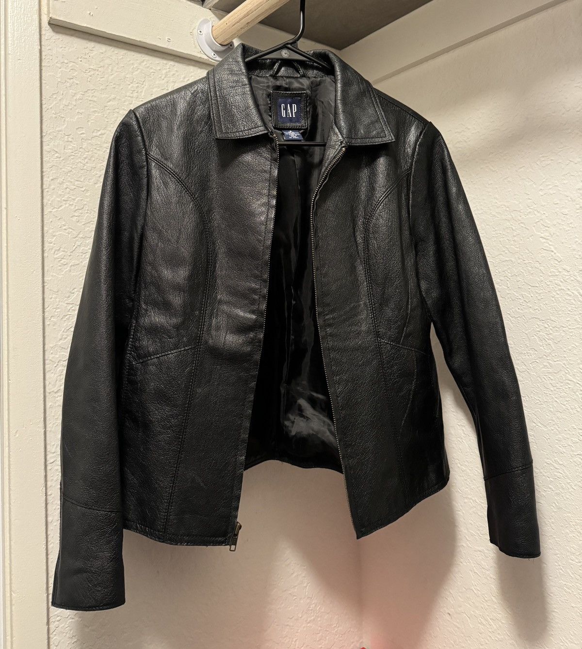 Vintage 01” Y2K GAP Leather Denim Jacket | Grailed