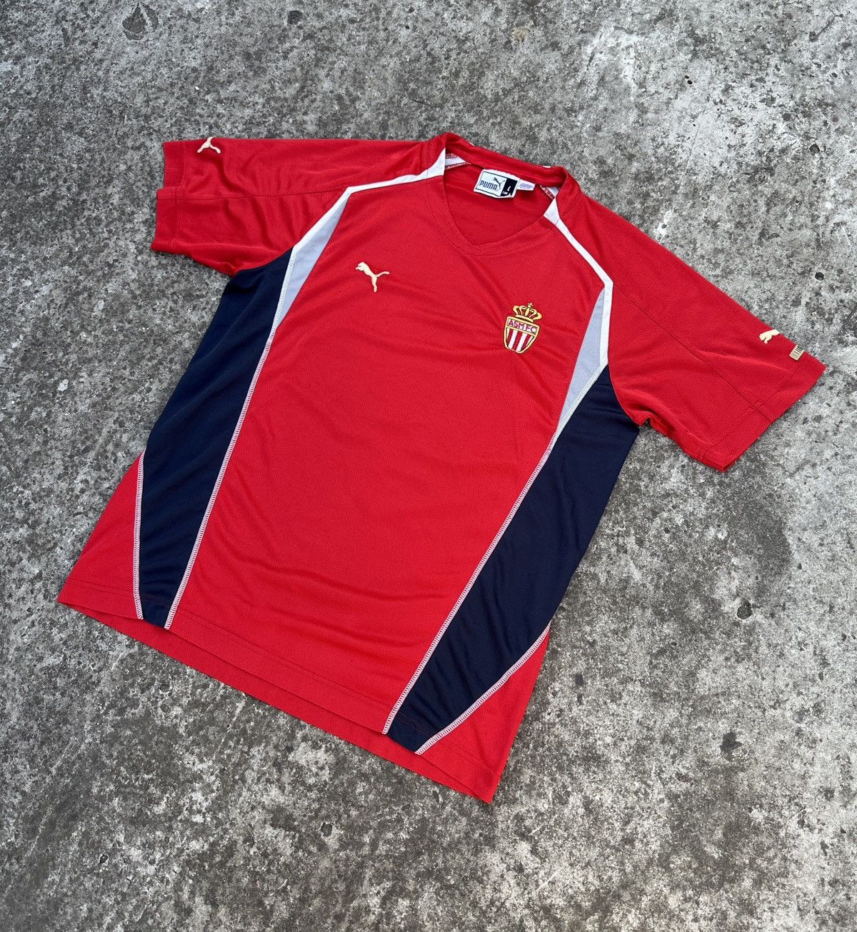 Puma × Soccer Jersey × Vintage Vintage Puma Monaco Soccer Jersey Rare ...