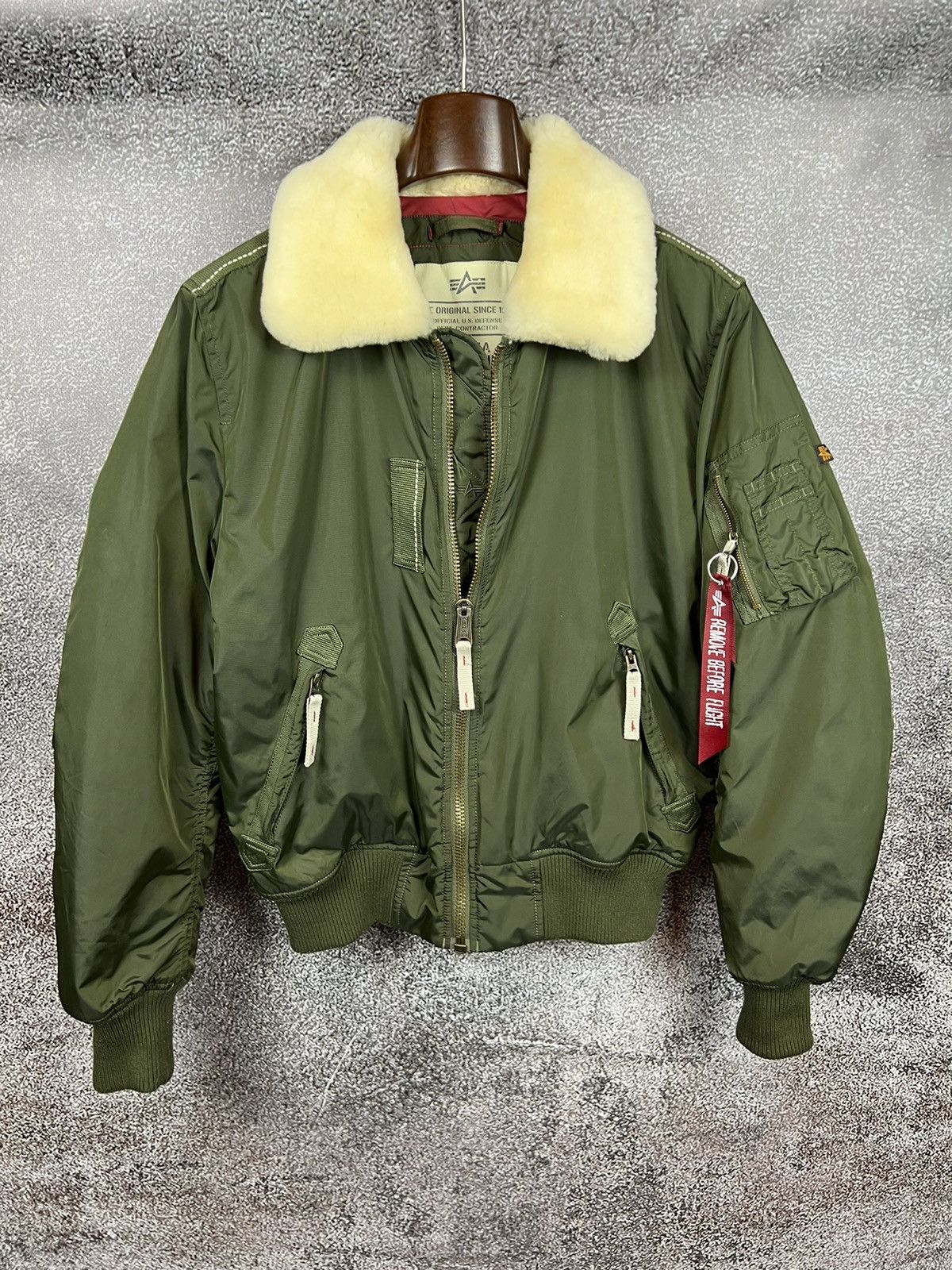 Alpha Industries × Vintage Alpha Industries Injector III Sheep Fur MA-1 ...