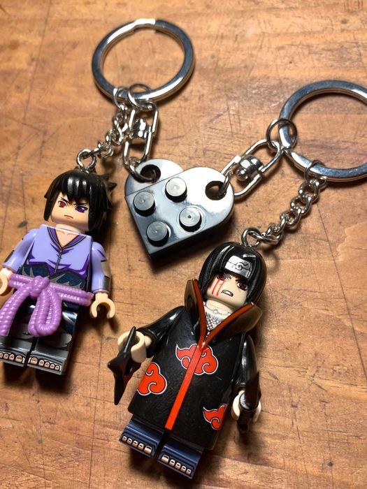 Custom Naruto Sasuke Itachi Uchiha minifigure keychain anime | Grailed