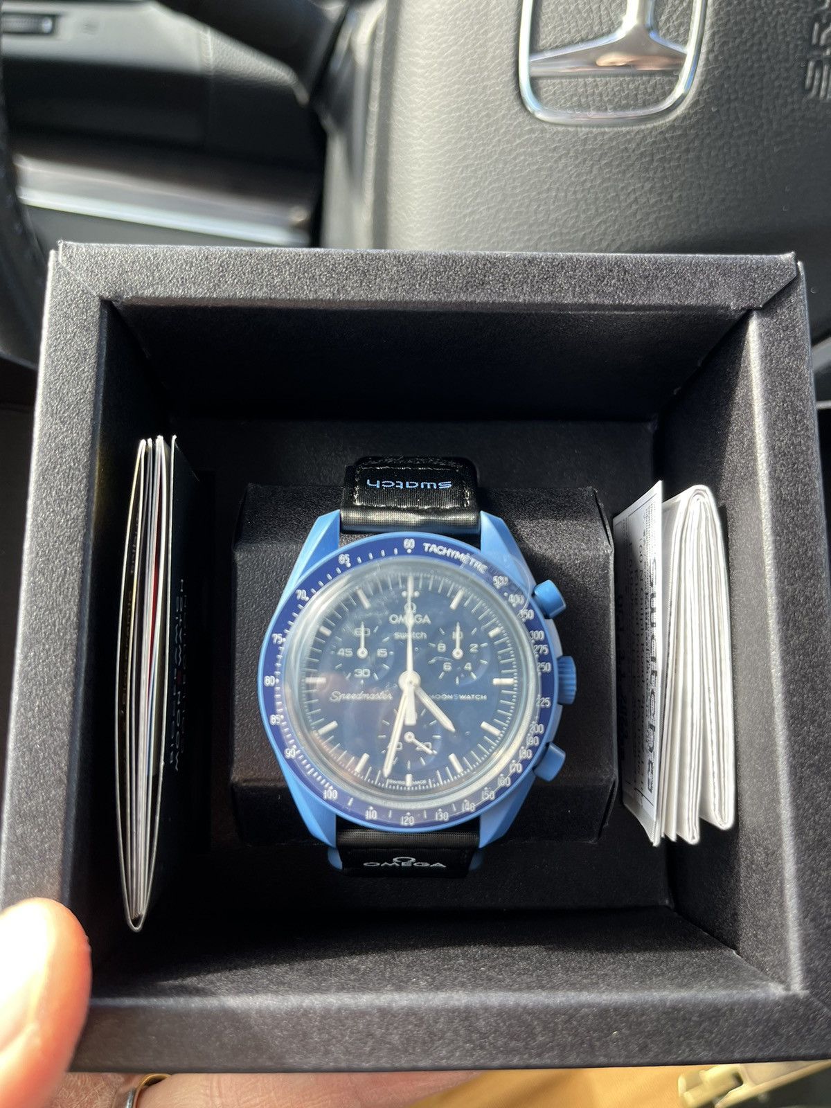 Swatch RARE omega x swatch speedmaster moonswatch collab SO33N100 | Grailed