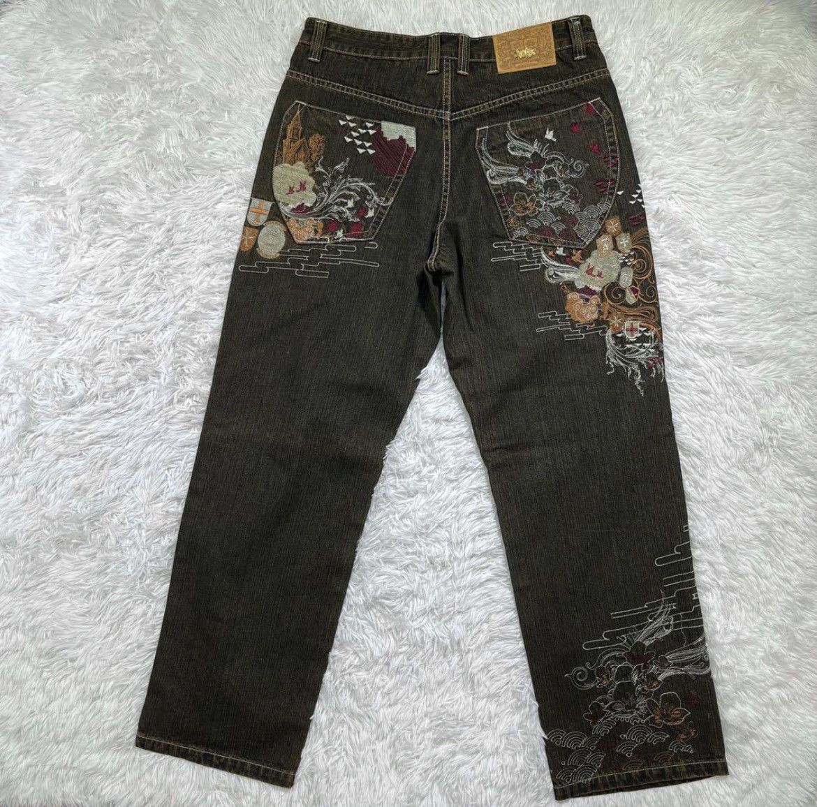 Japanese Brand 🇯🇵🔥Japanese Brand wagara embroidered jeans baggy denim ...
