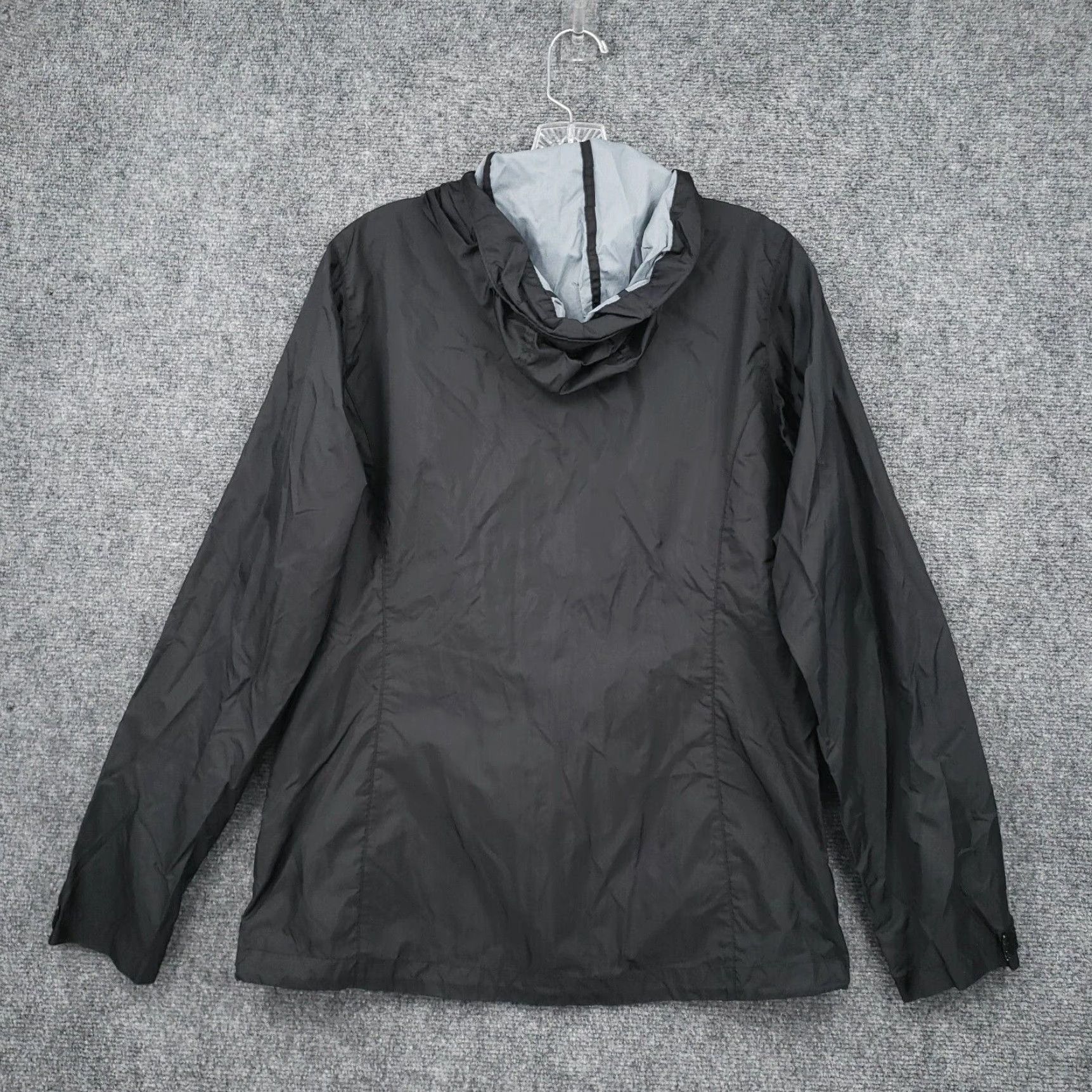 All Black Premium Waterproof Black Hooded Full Zip Windbreaker Jacket ...