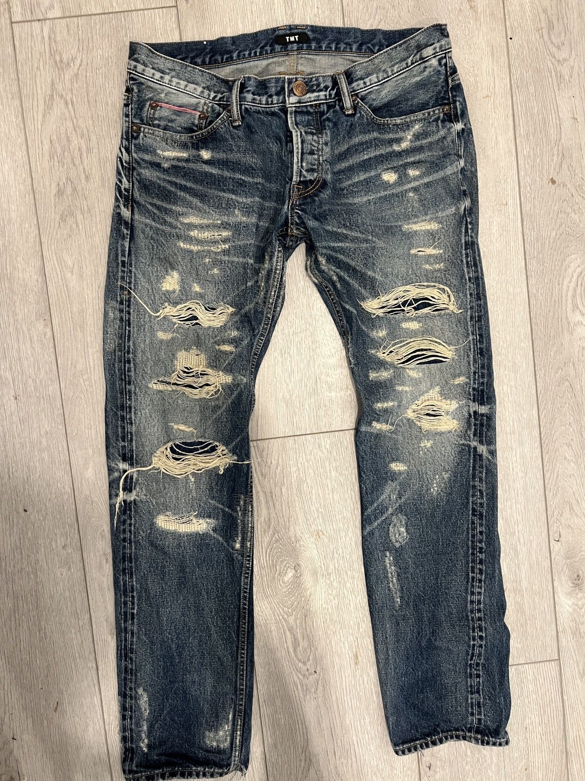 Tmt Japan TMT Japanese distressed denim | Grailed
