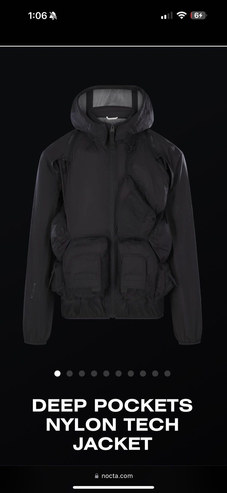 Drake × Nike NIKE x NOCTA DEEP POCKETS NYLON TECH JACKET | Grailed