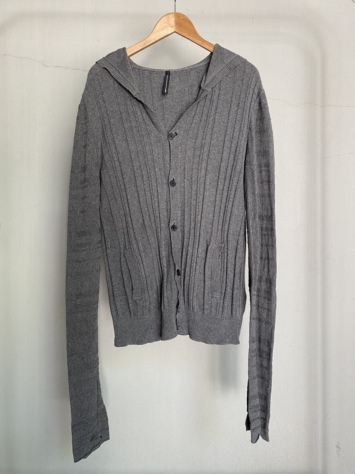 Neil Barrett BLACKBARRETT By Neil Barrett Dark Gray Knit Hoodie ...