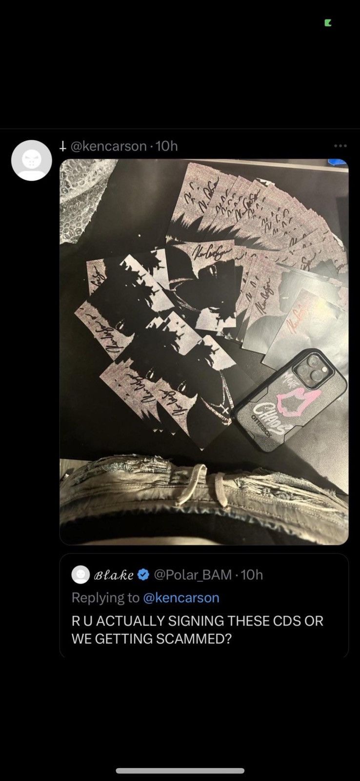 Playboi Carti Ken Carson A Great Chaos Signed CD +Insert NEW IN HAND | Grailed