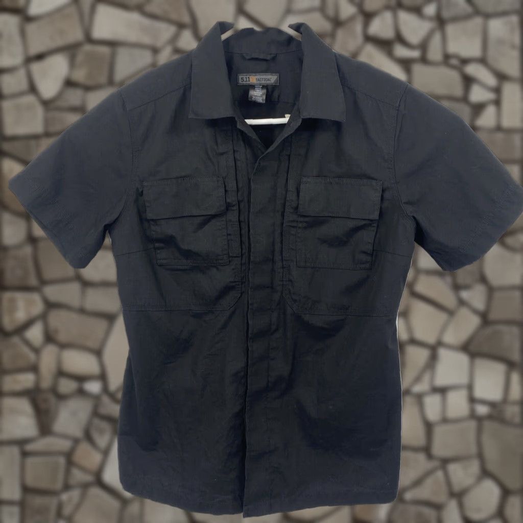 Vintage 5.11 Tactical Women's Medium Taclite Short-Sleeve Black Police ...