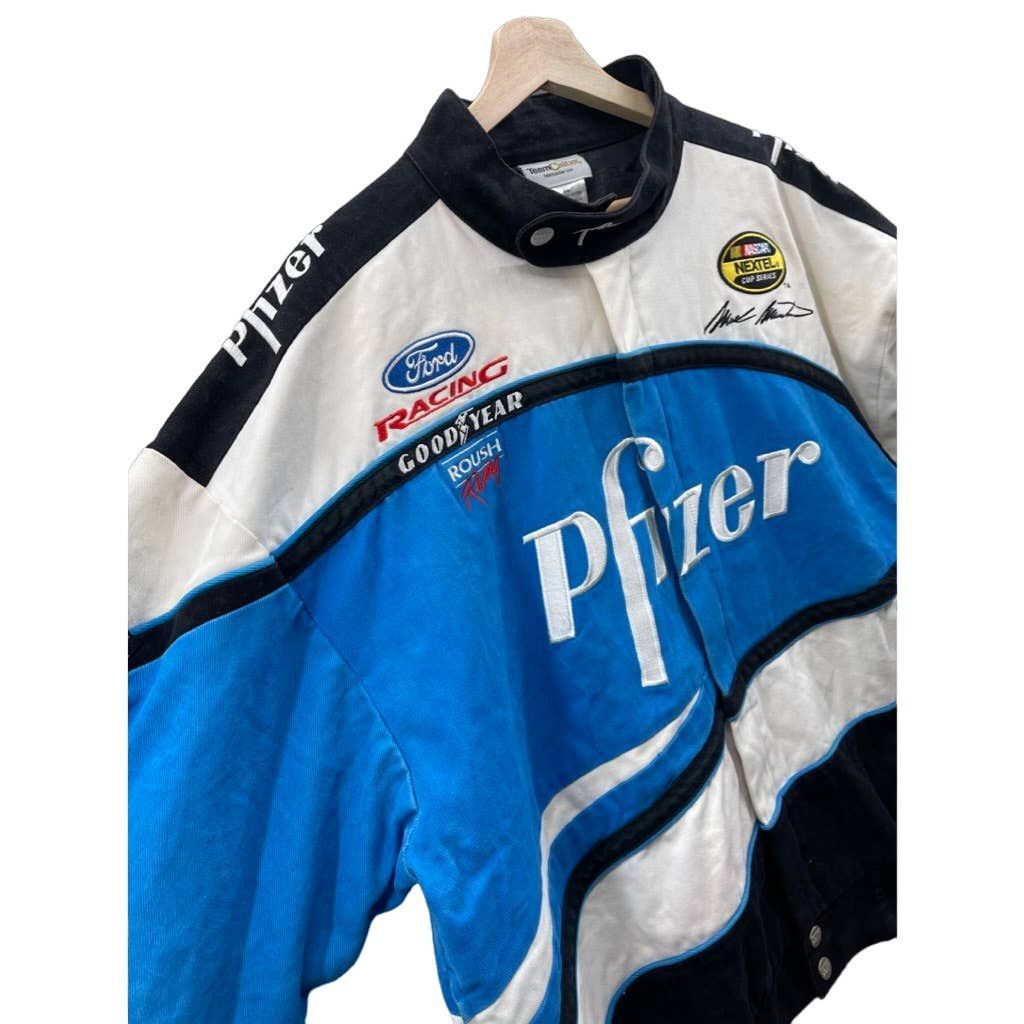 NASCAR × Vintage Vintage 1990's Pfizer Racing Mark Martin Nascar Jacket ...