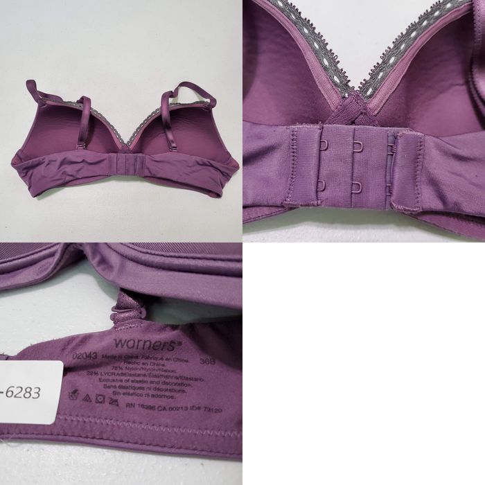 Vintage Warner's Women Bra 36B Purple True Fit Custom Lift Wireless Convertible Straps | Grailed