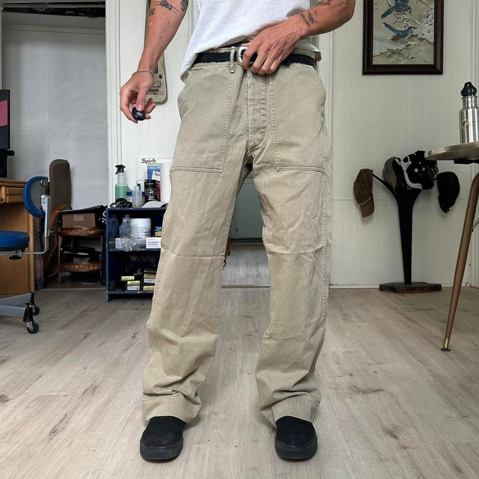 RRL Ralph Lauren RRL Polo Ralph Lauren Tan Twill Field Fatigue Utility ...