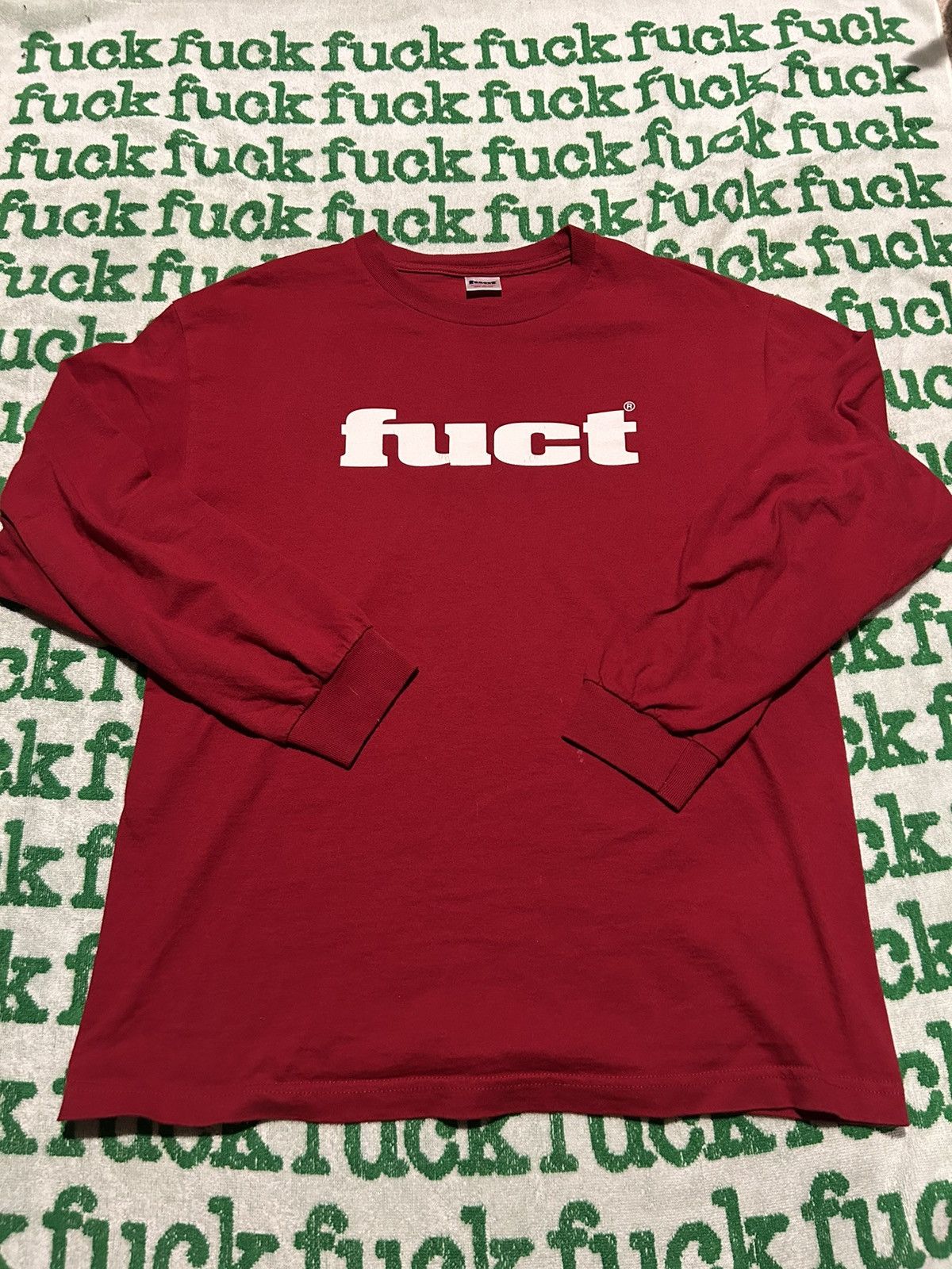 Fuct × Streetwear × Vintage FUCT Logo Red Long Sleeve | Grailed