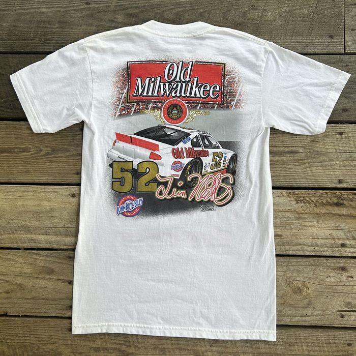 Vintage Vintage 90s NASCAR Old Milwaukee Beer Racing Graphic T Shirt ...