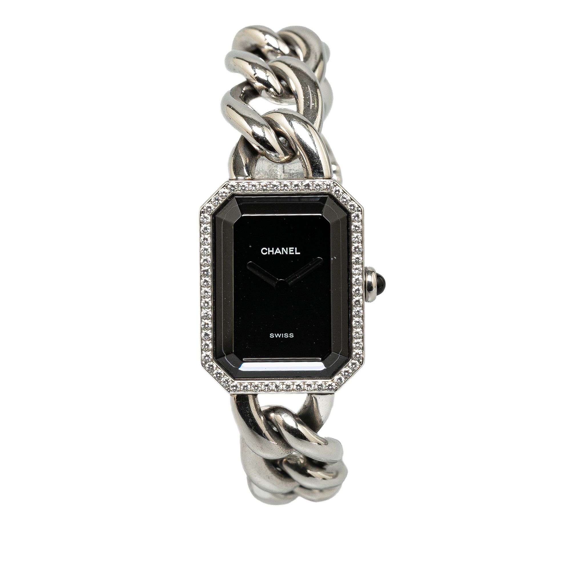 Chanel Chanel Quartz Stainless Steel Diamond Bezel Premiere Chain Watch ...
