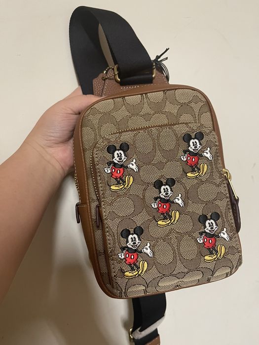 Coach Disney X Coach Track Pack 14 In Signature W Mickey Mouse | Grailed