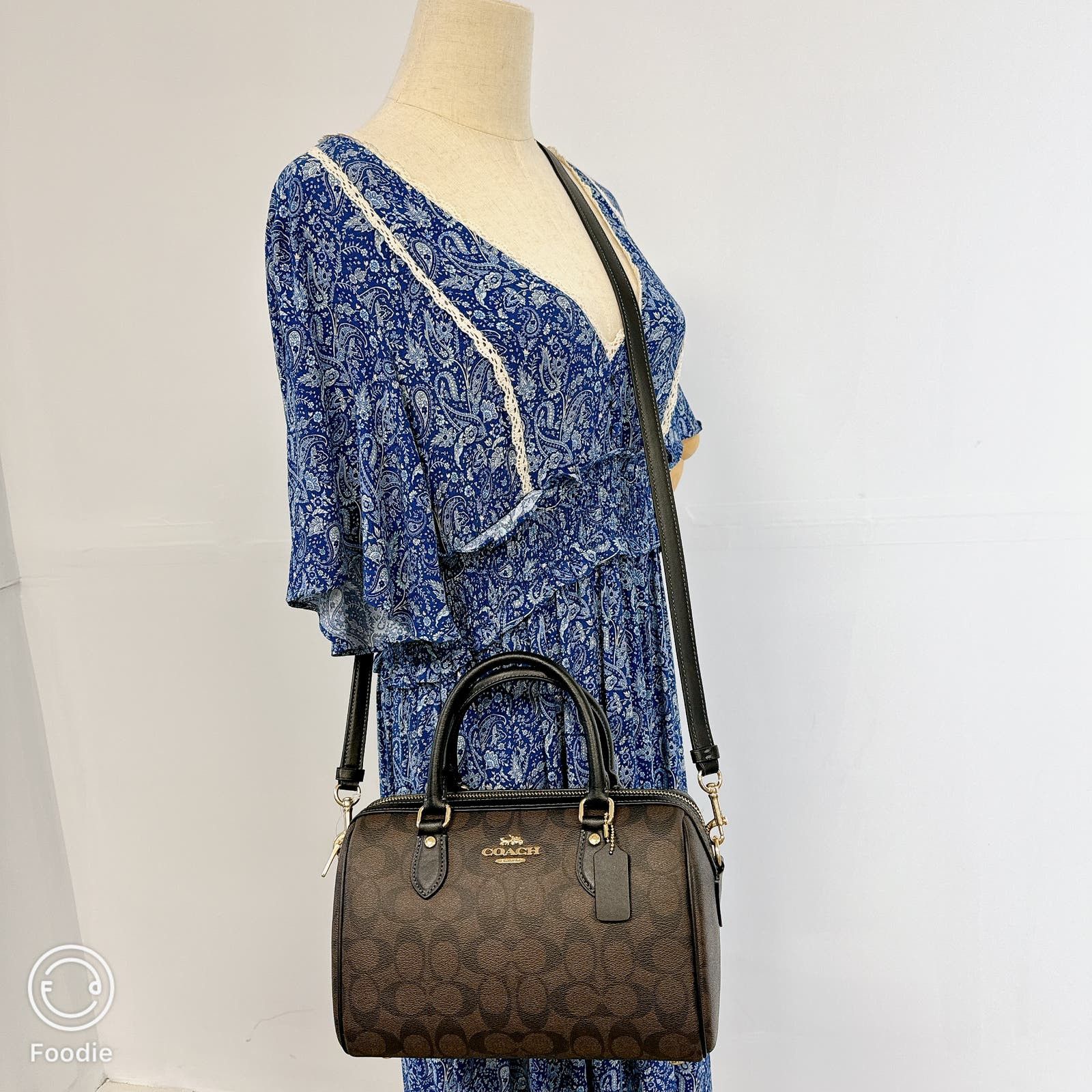 Coach Coach CH280 Rowan Satchel In Signature Canvas IN BROWN/BLACK ...