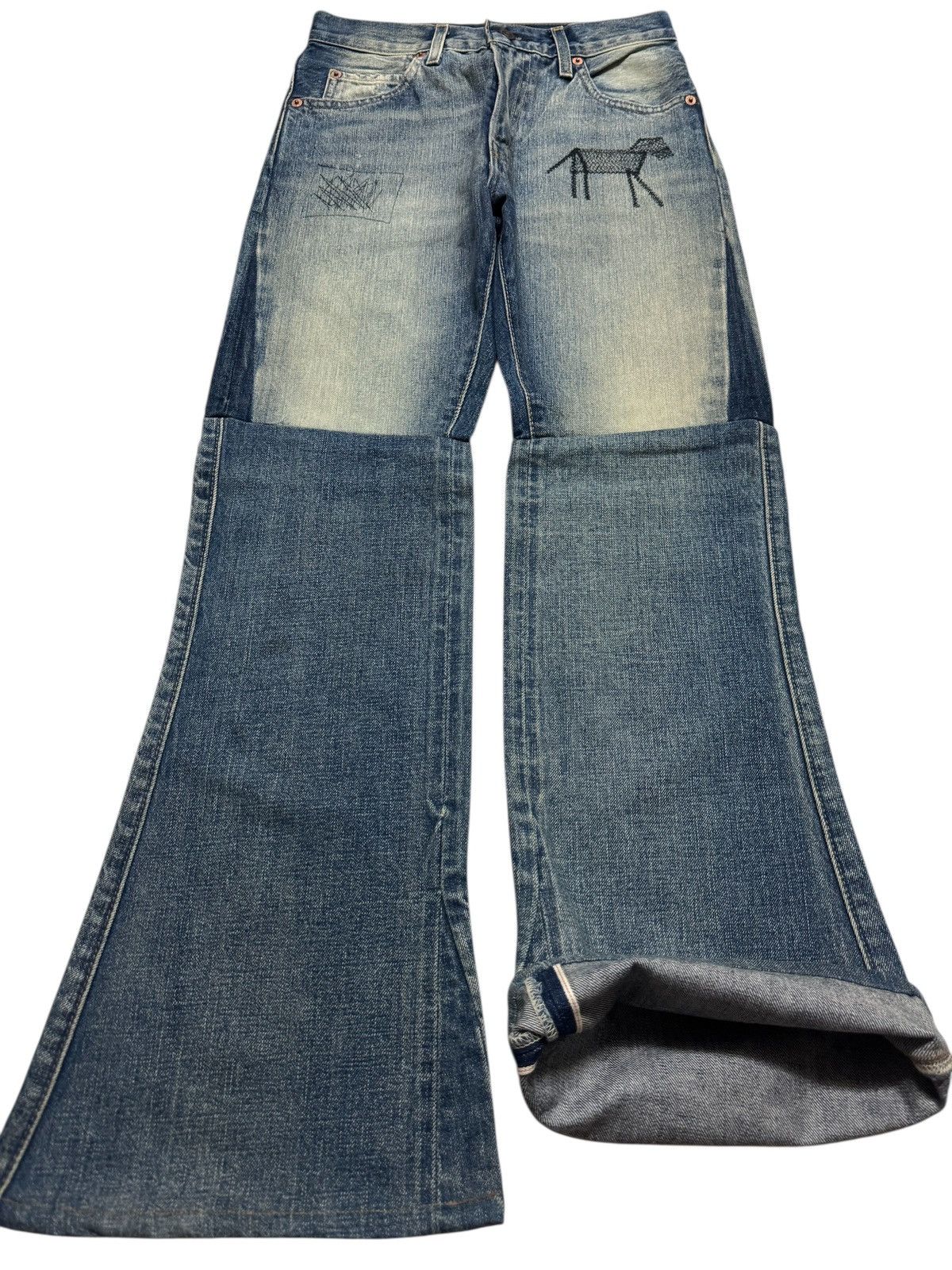 Levi's 💥RARE SELVEDGE💥LEVI'S ( LVC ) 505 BELL BOTTOM BIG E MUDWASH ...