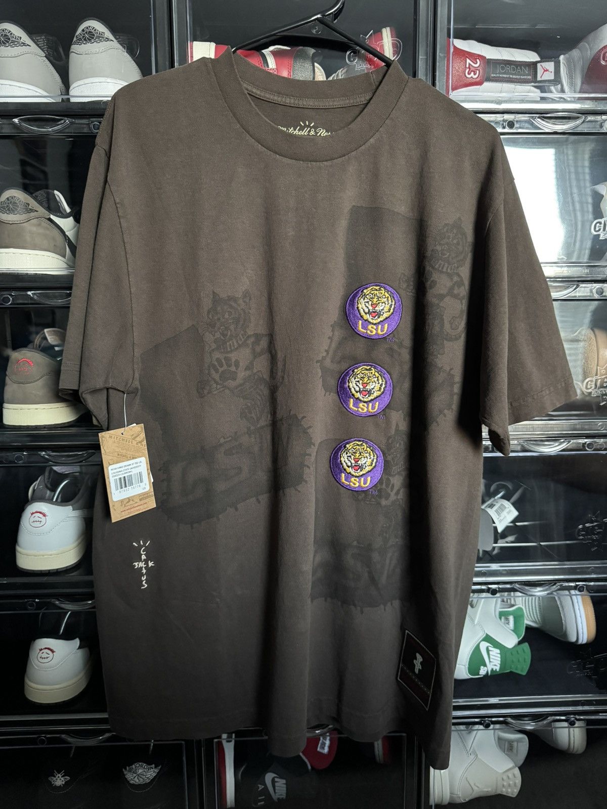 Mitchell & Ness × Travis Scott Travis Scott Mitchell & Ness “LSU” tee | Grailed