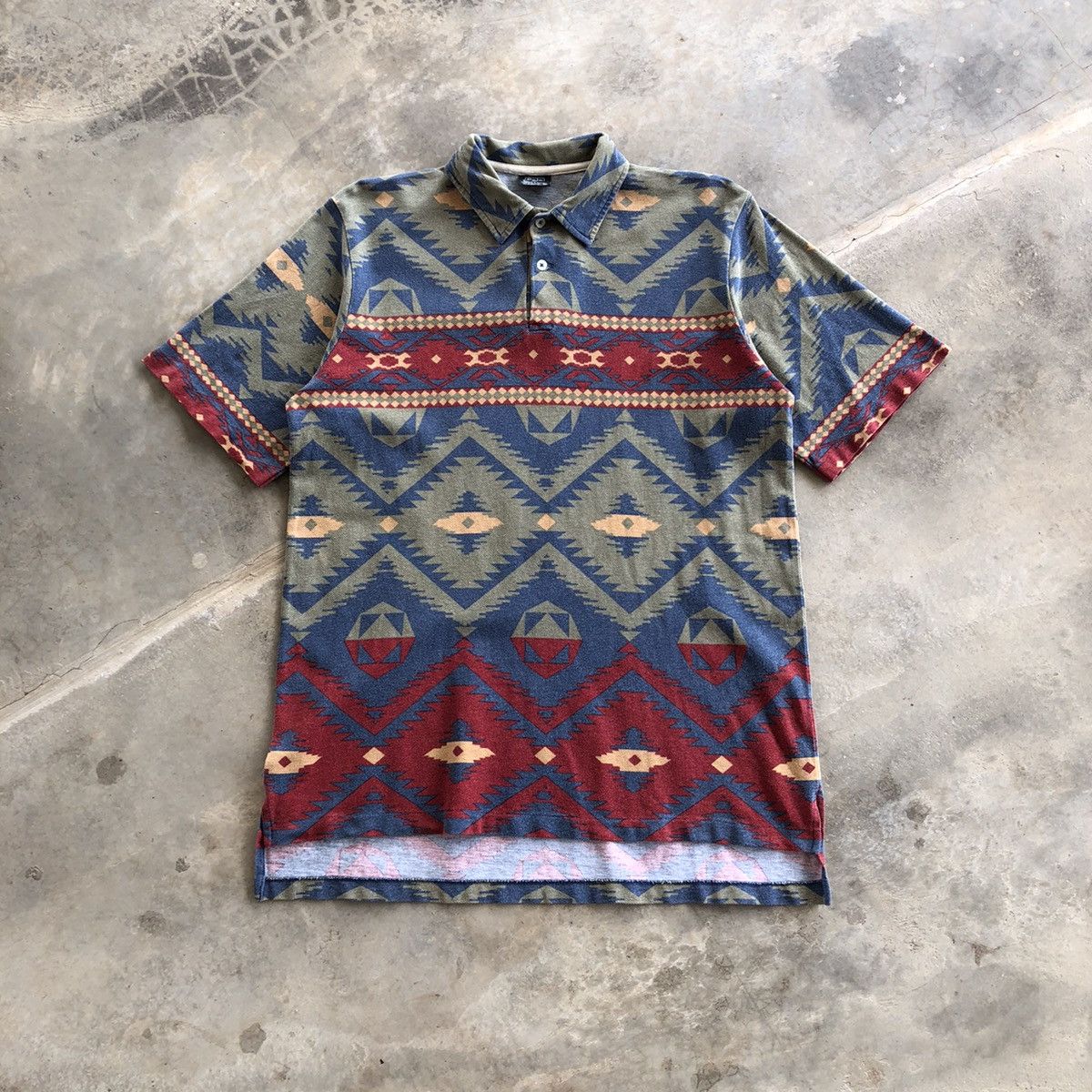 Native × Navajo × Polo Ralph Lauren POLO RALPH LAUREN Vintage Navajo Polo Shirt | Grailed