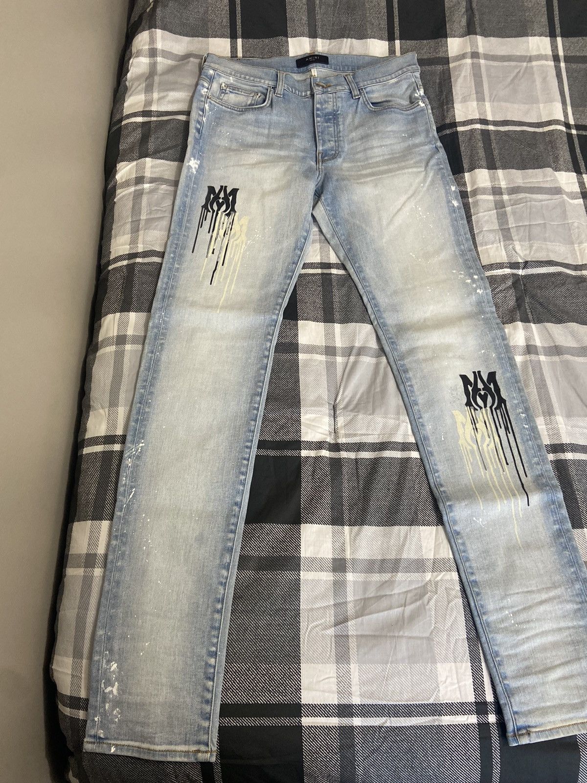 Amiri Mike Amiri “MA” Logo Jeans | Grailed