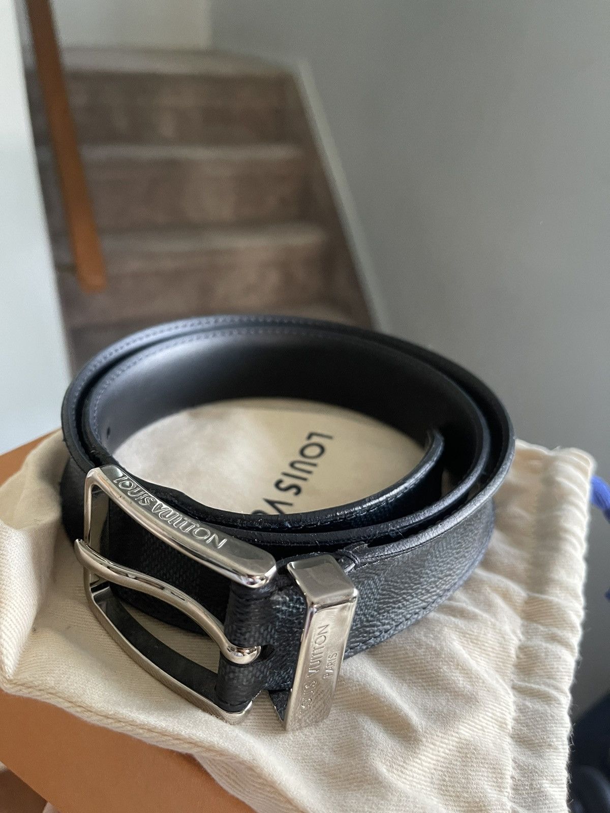Louis Vuitton Louis Vuitton Cobalt Damier Belt | Grailed