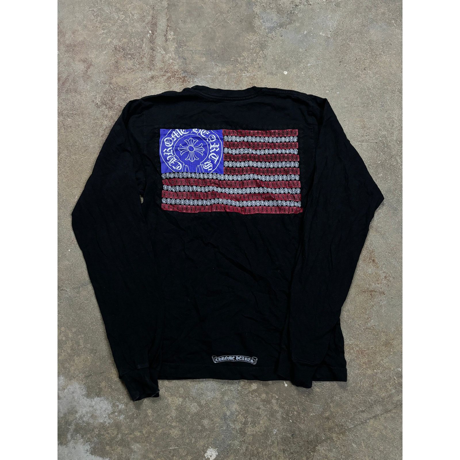 Chrome Hearts Chrome Hearts USA Flag LS Used Small | Grailed