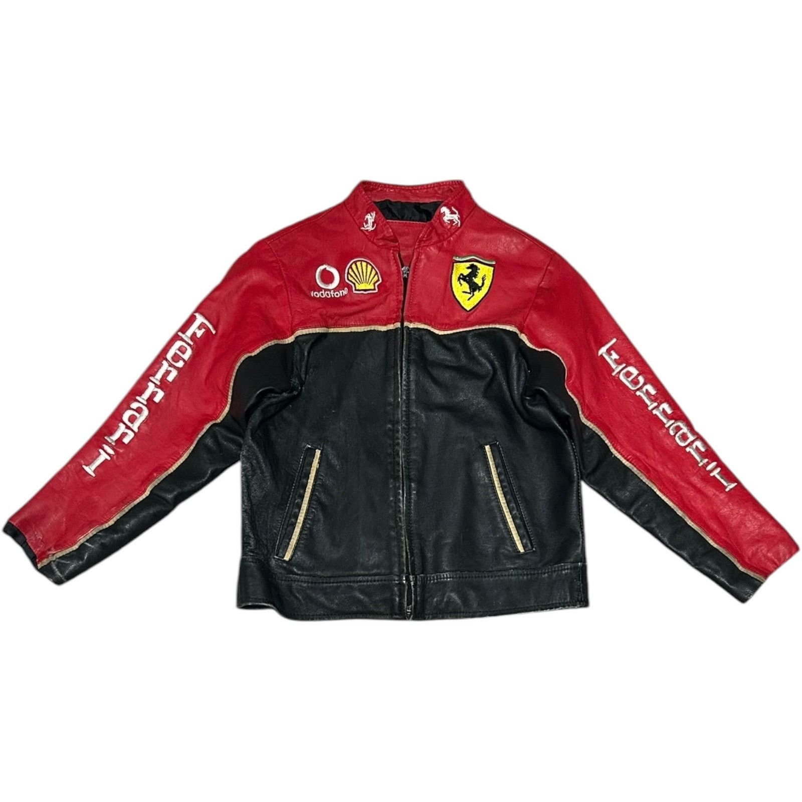 Ferrari Ferrari Vintage Rare Leather Embroidered Racing Jacket | Grailed