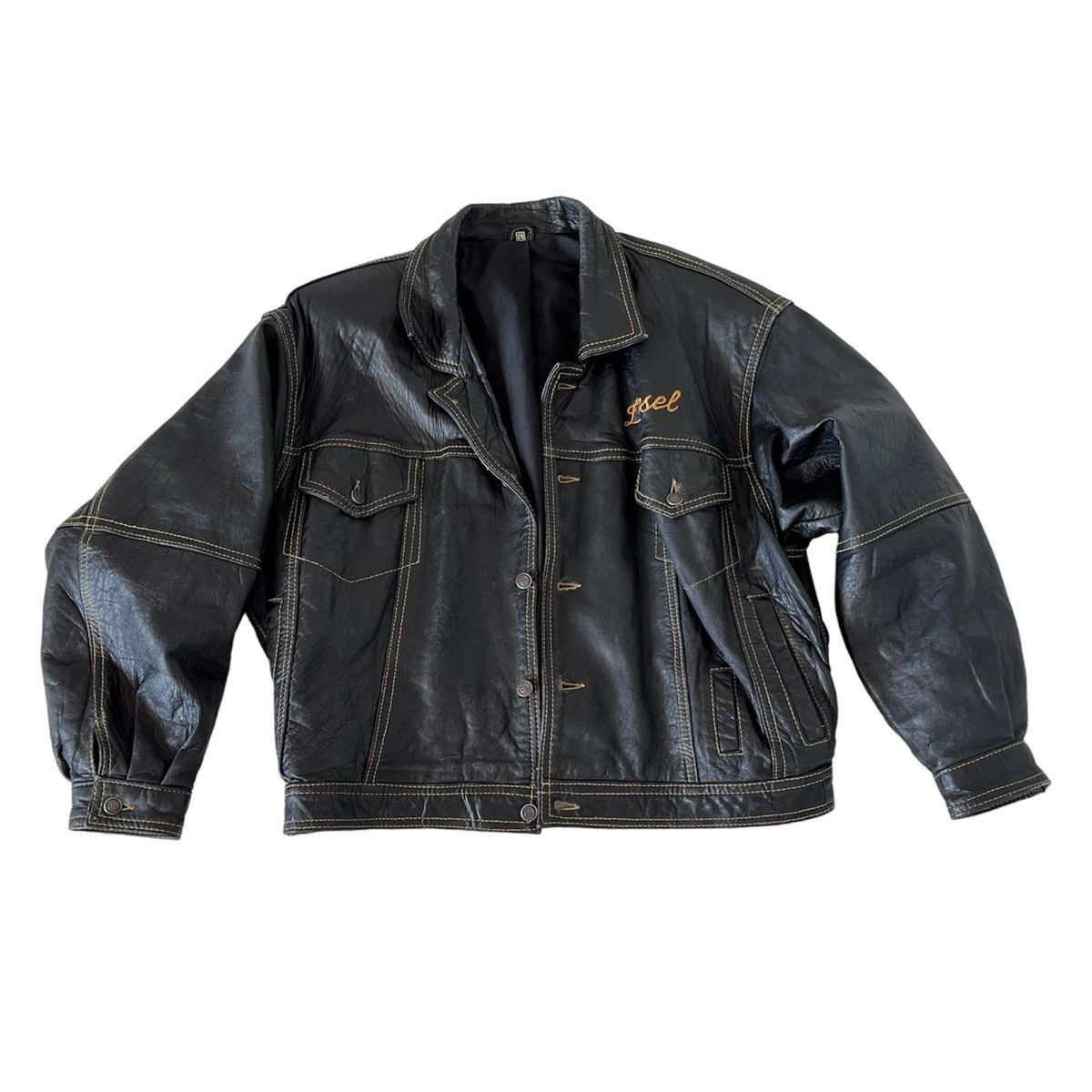 Diesel Vintage DIESEL leather bomber jacket | Grailed