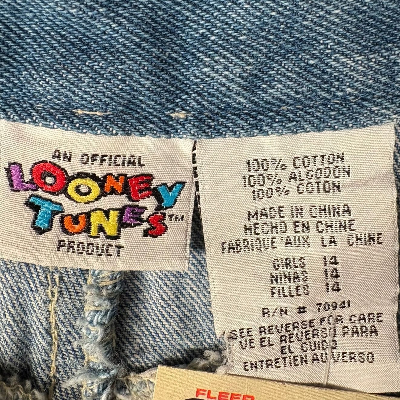 Vintage VTG Girls Looney Tunes Tweety Bird Straight Denim Jeans 14 ...