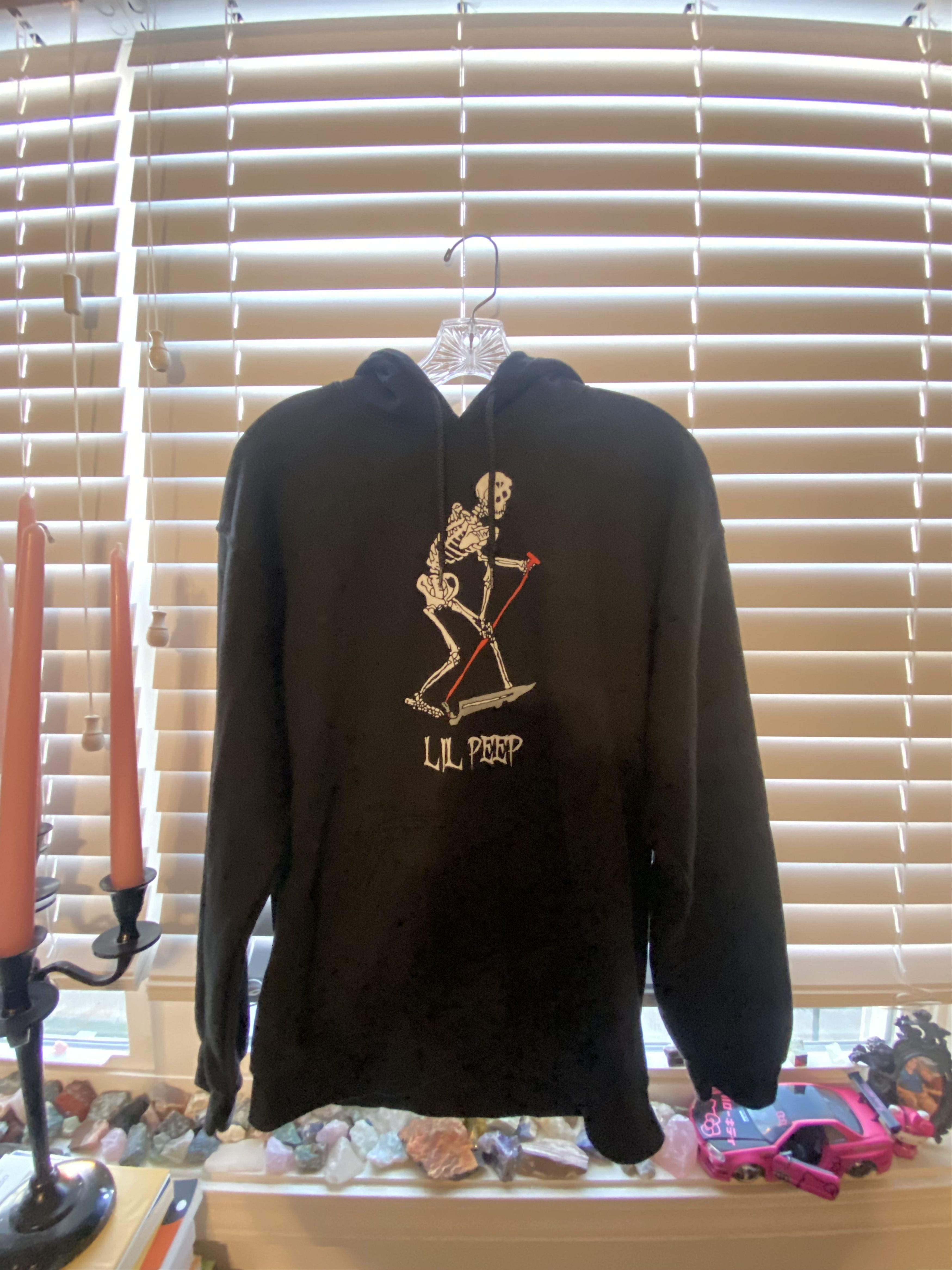 LIL PEEP Authentic Lil Peep X Schemaposse Skeleton Hoodie | Grailed