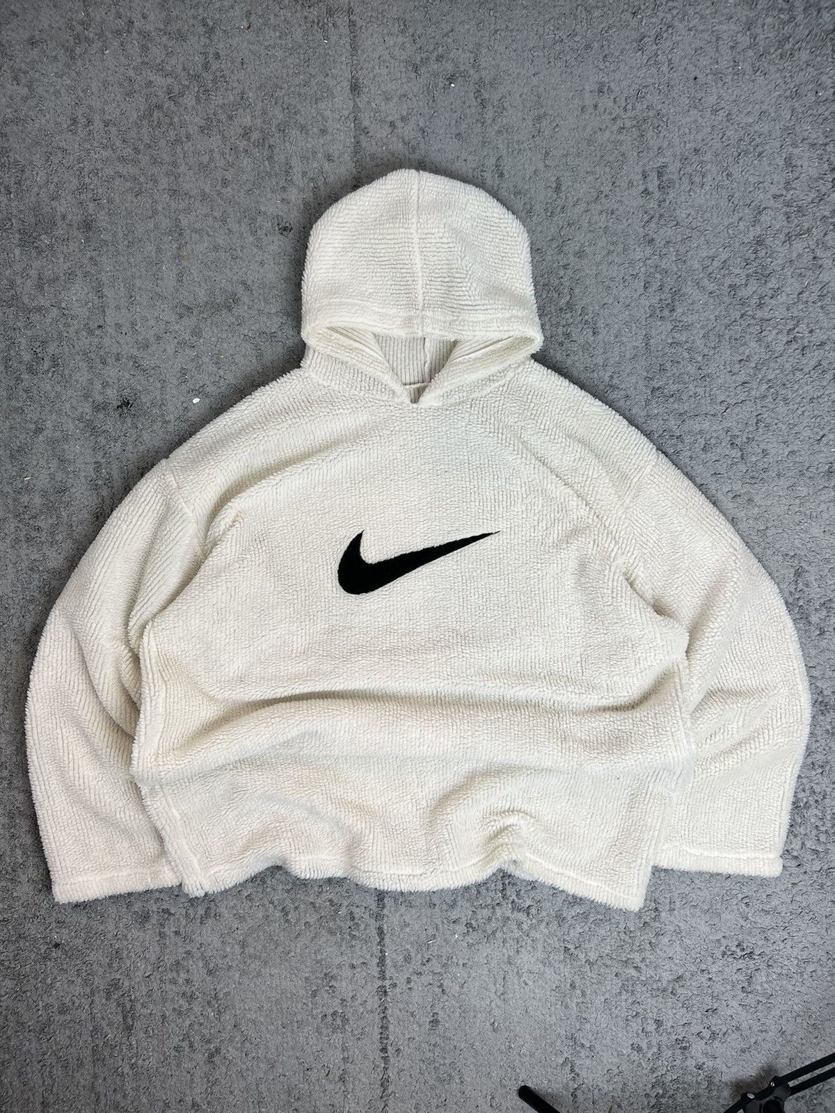 Nike × Streetwear × Vintage NIKE TEDDY FLEECE VINTAGE CENTER SWOOSH ...
