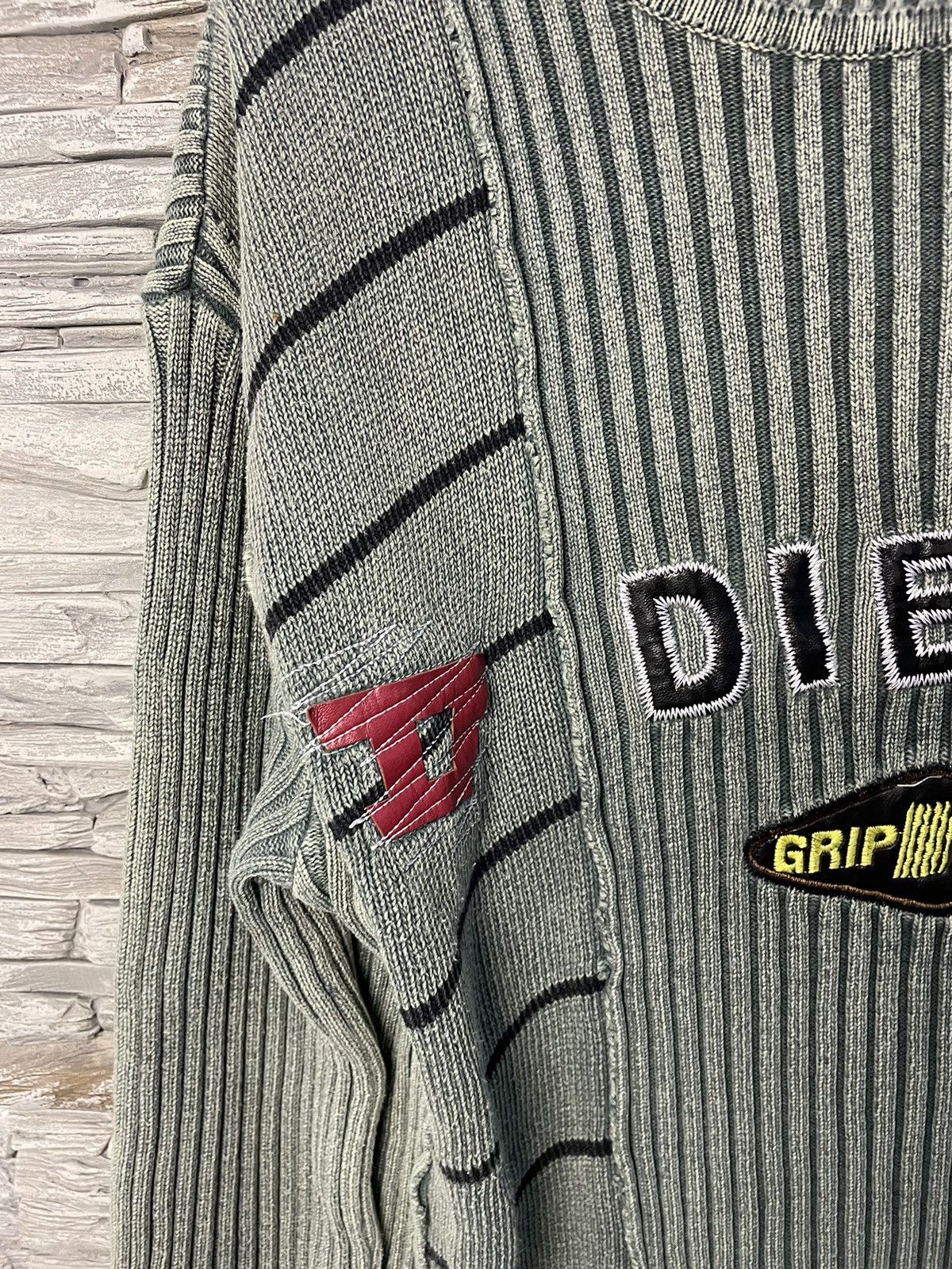 Diesel × Streetwear × Vintage Vintage Diesel Ribbed Knit Pull rare yk2 ...