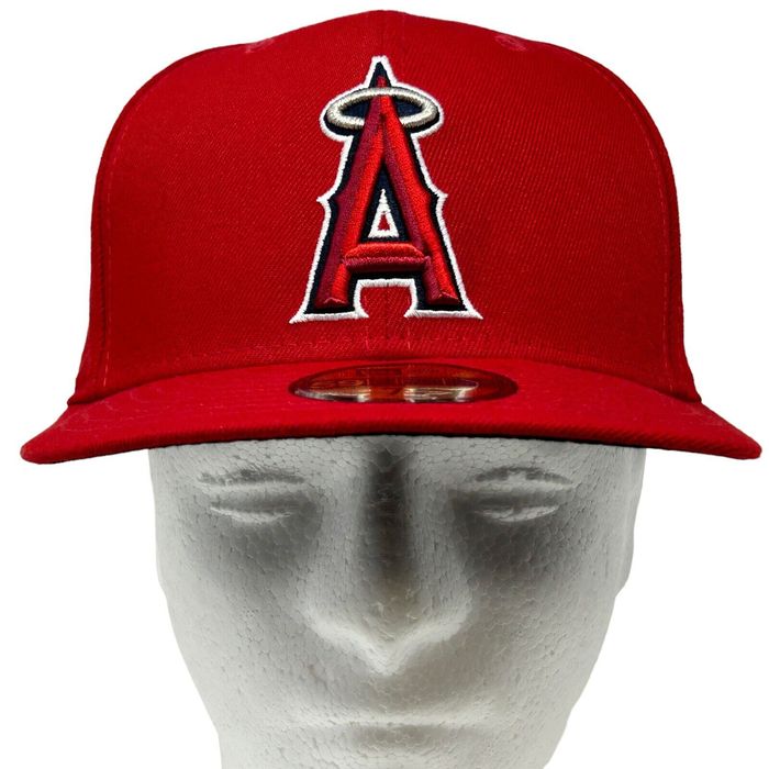 New Era Los Angeles Angels Hat Red Anaheim LA New Era 59Fifty MLB | Grailed