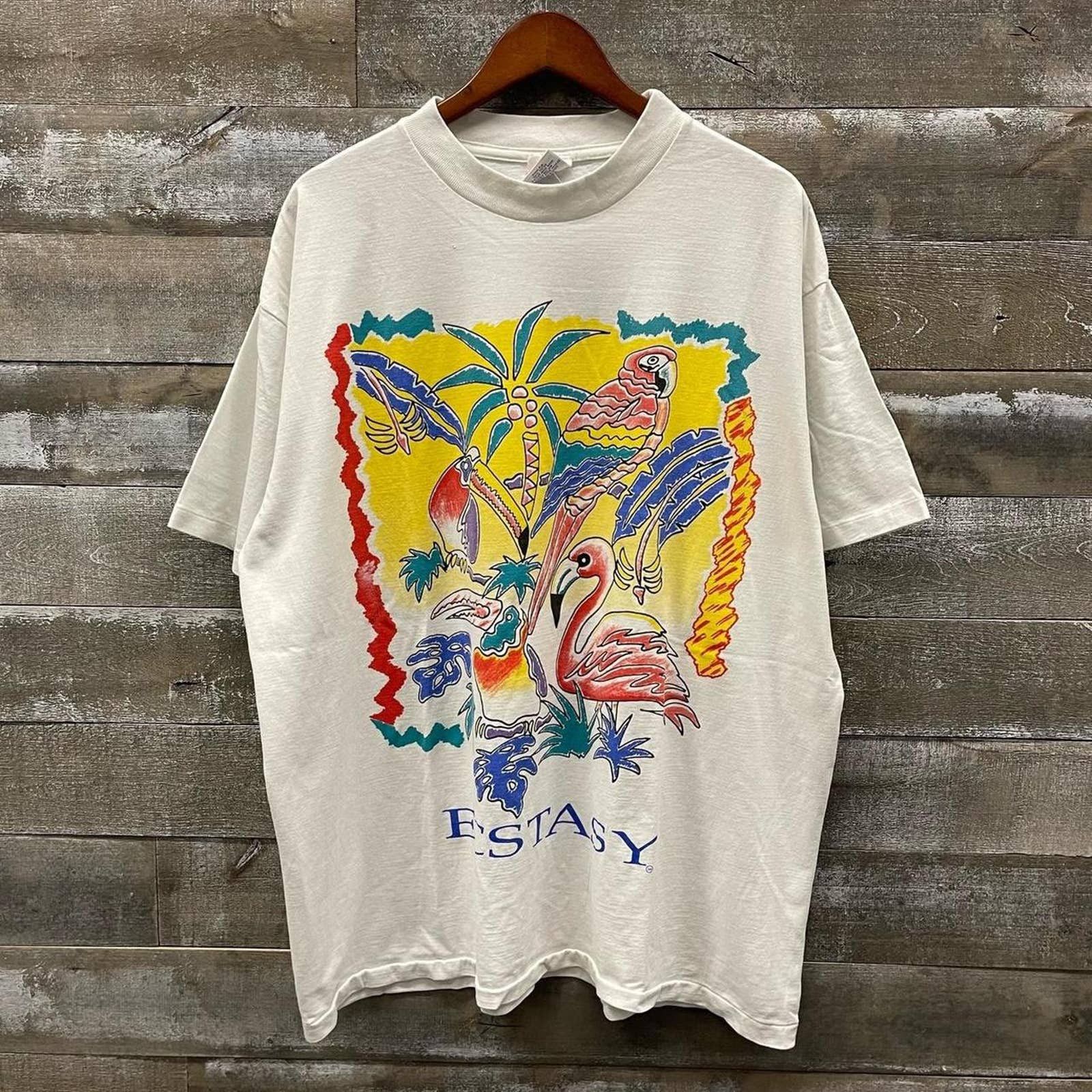 Vintage Vintage 1990s ecstasy flamingo graphic | Grailed